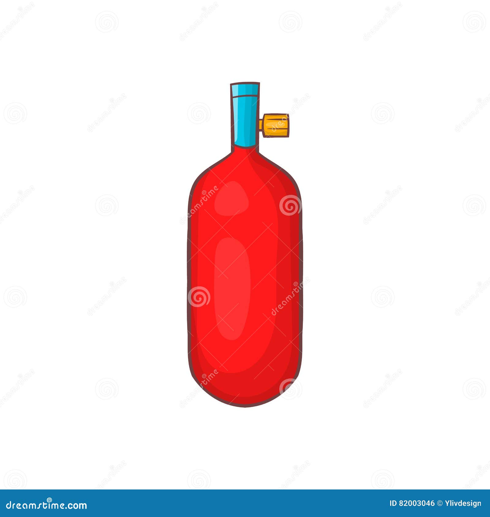 Gas Hand Grenade Icon, Cartoon Style Stock Vector - Illustration of ...