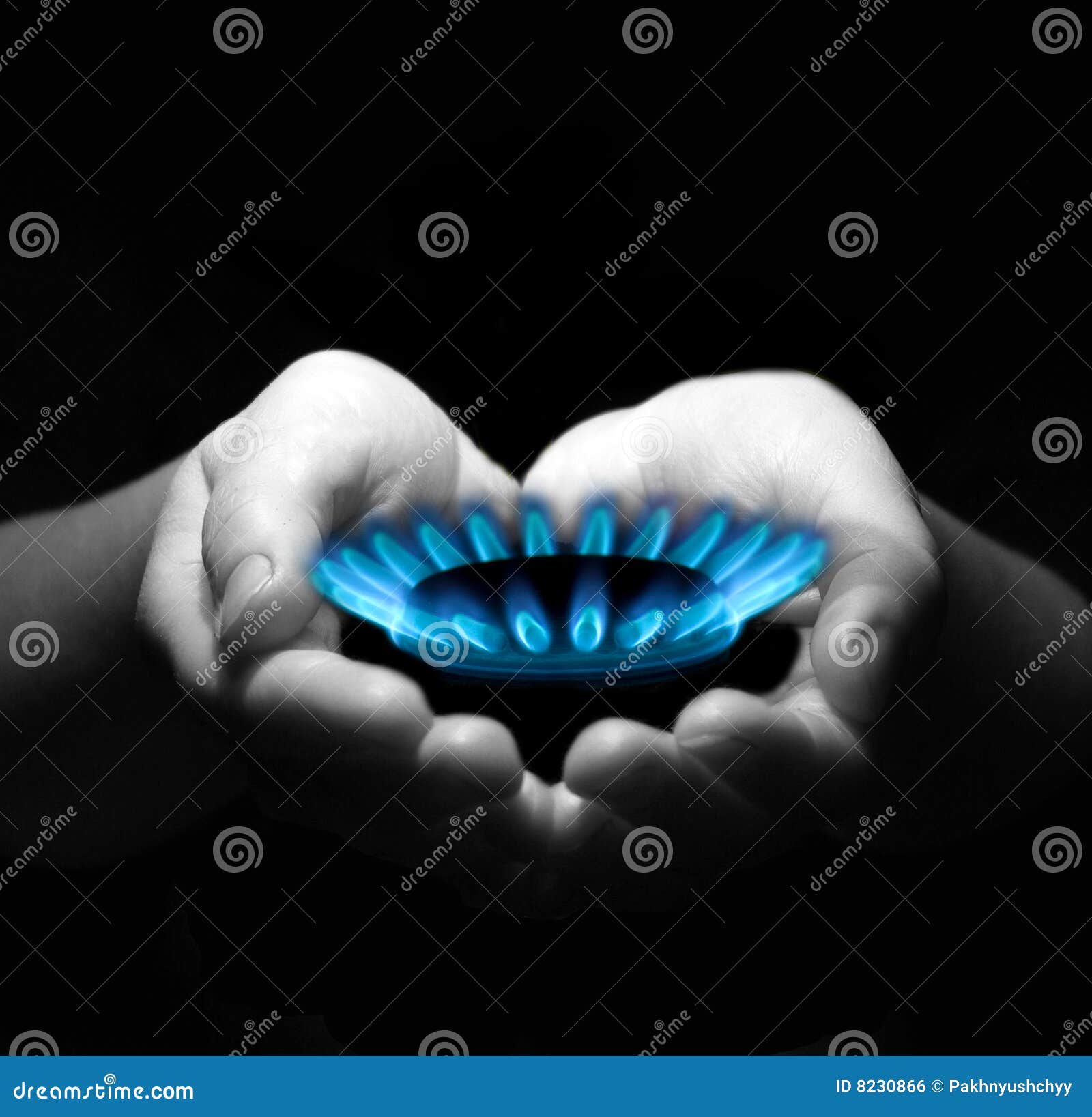 Gas in hands stock photo. Image of butane, natural, blue - 8230866