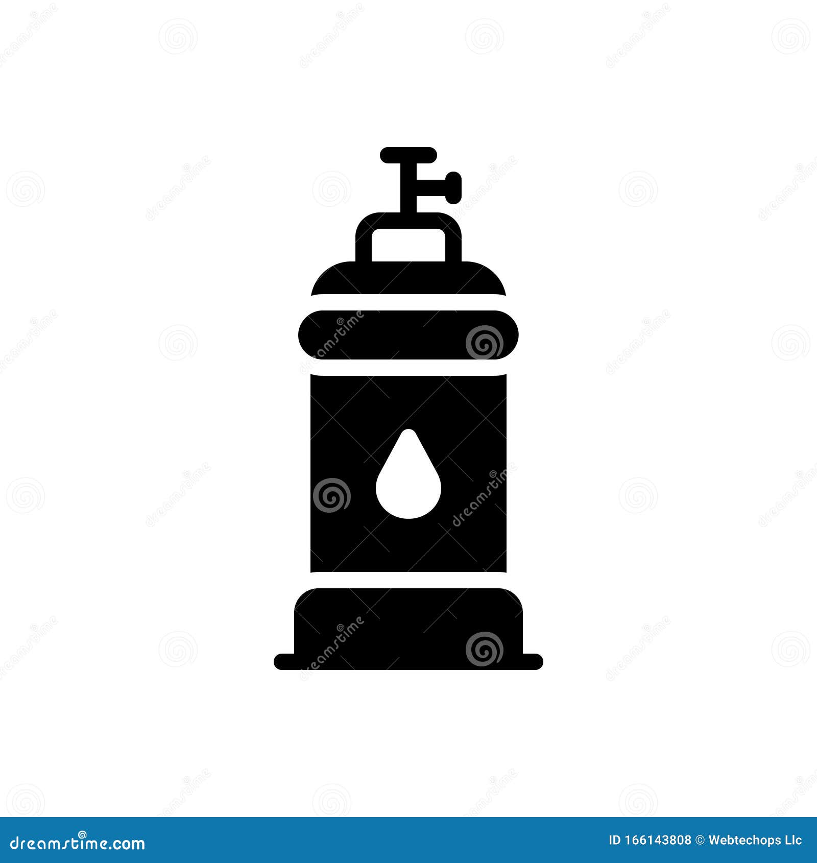 Black Solid Icon for Gas, Fuel and Liquid Stock Vector - Illustration ...