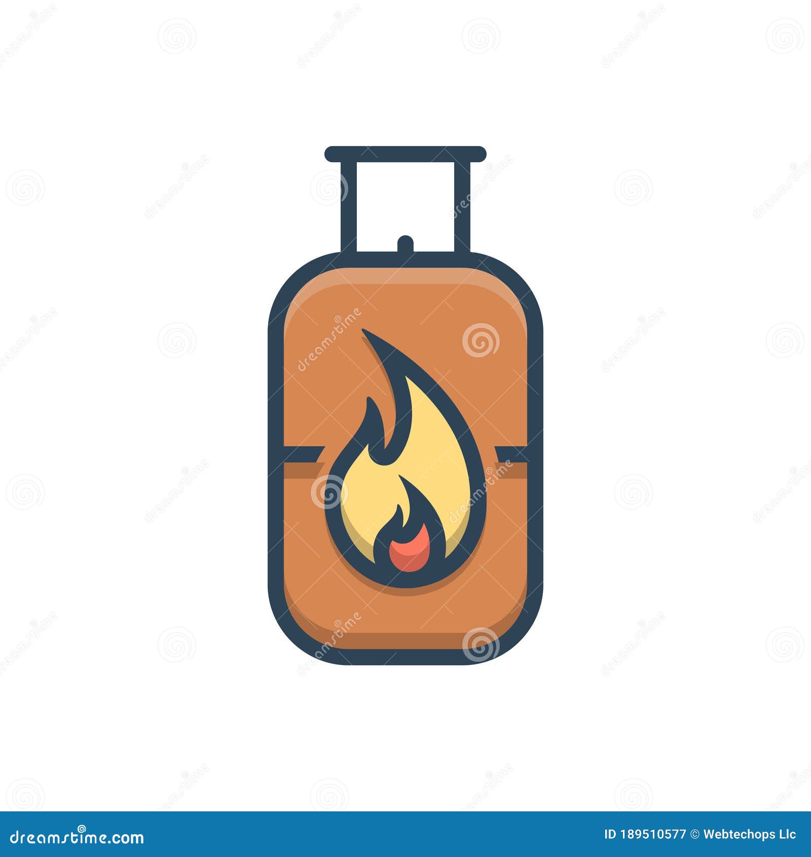 Color Illustration Icon for Gas, Power and Cylinder Stock Illustration ...