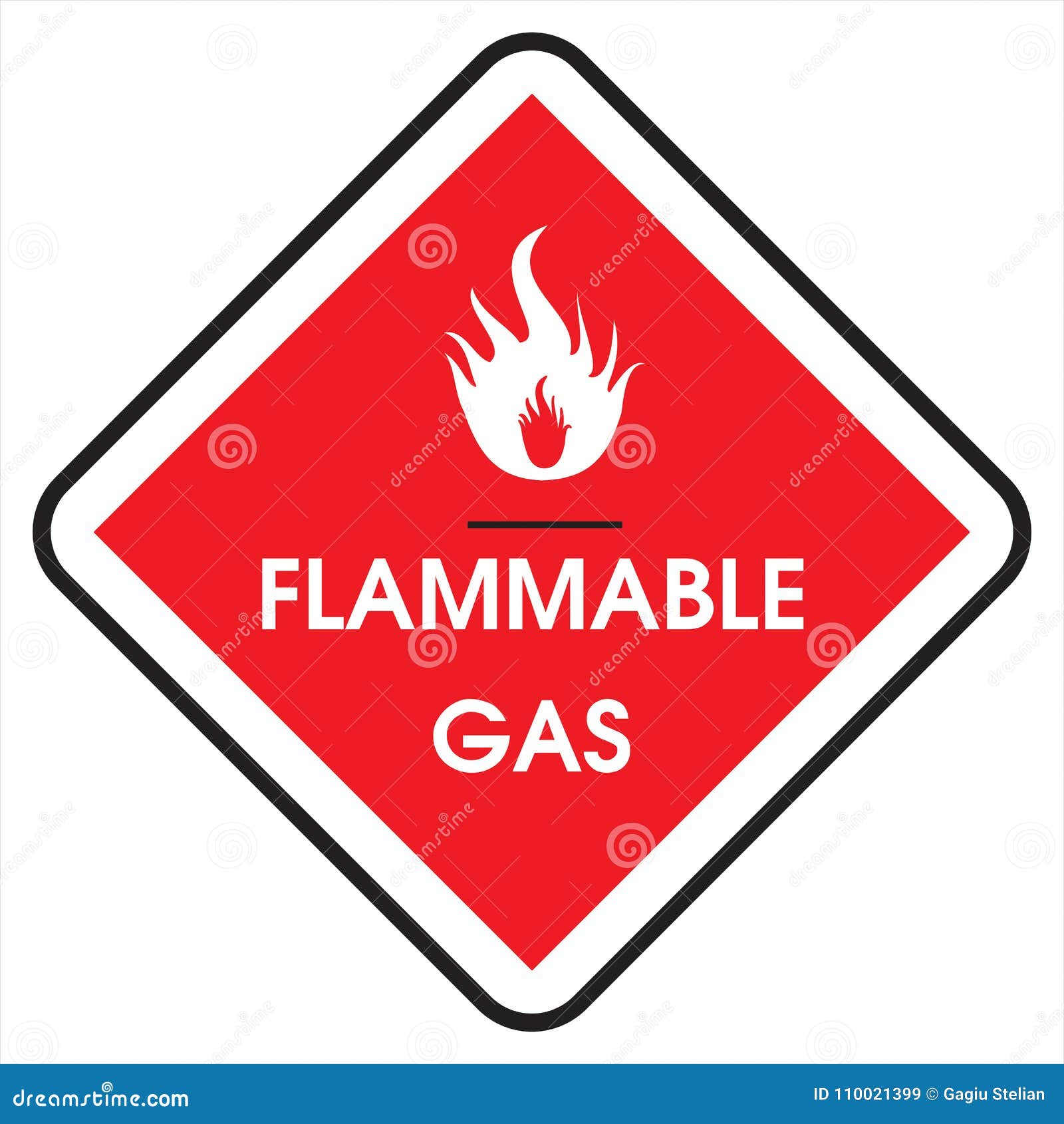 Gas Inflamable De La Muestra Stock de ilustración - Ilustración de ...
