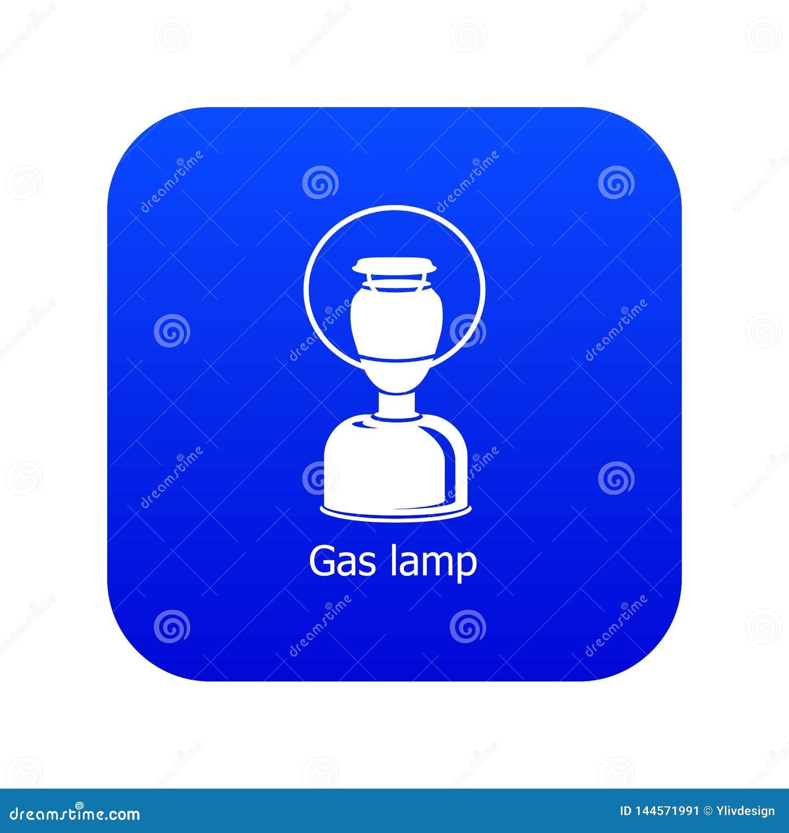 Gas lamp icon blue vector stock vector. Illustration of equipment ...