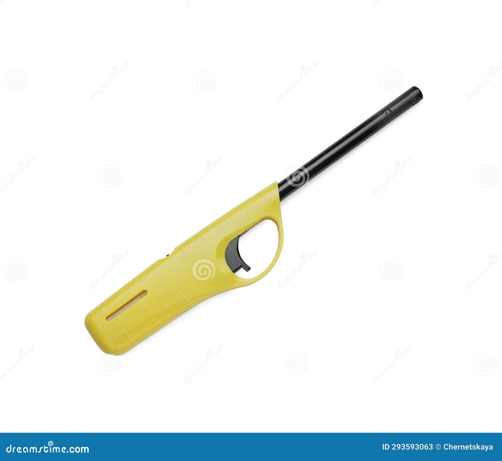 Gas Lighter for Stove Isolated on White, Top View Stock Image - Image ...