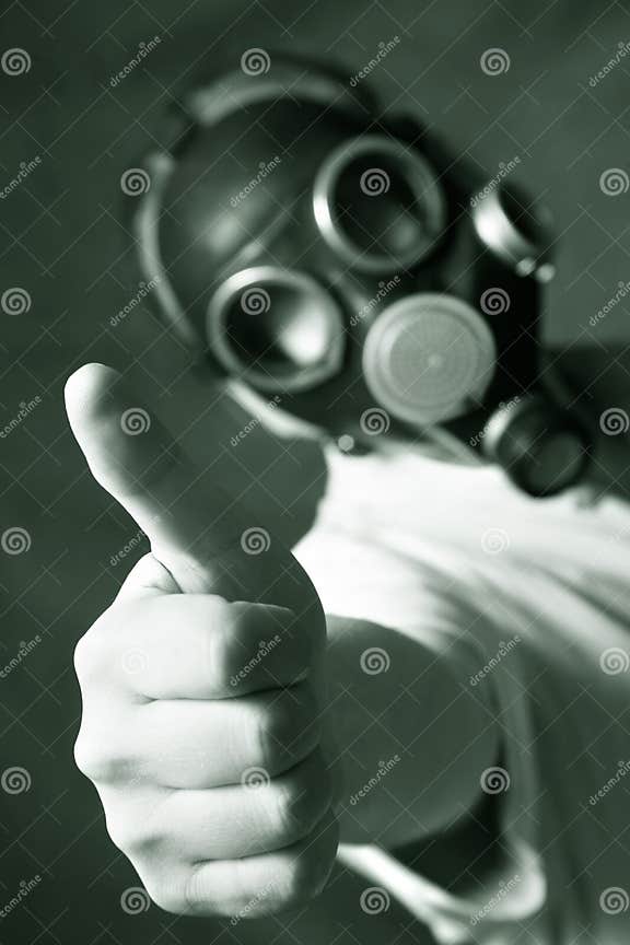 Gas mask stock image. Image of fingers, chemical, portrait - 2608579