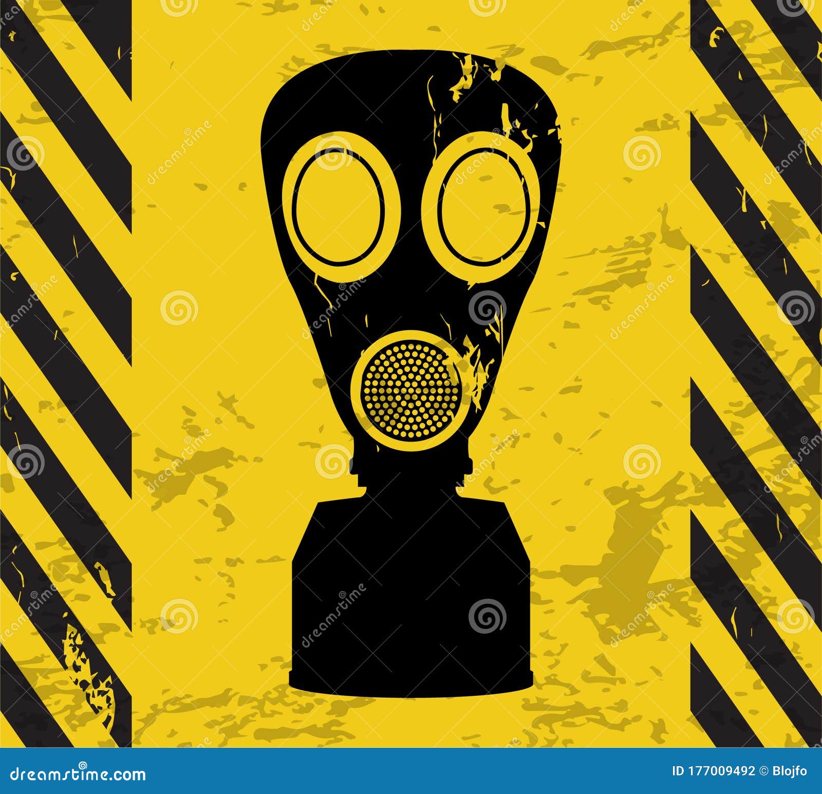 Gas mask stock vector. Illustration of caution, contamination - 177009492