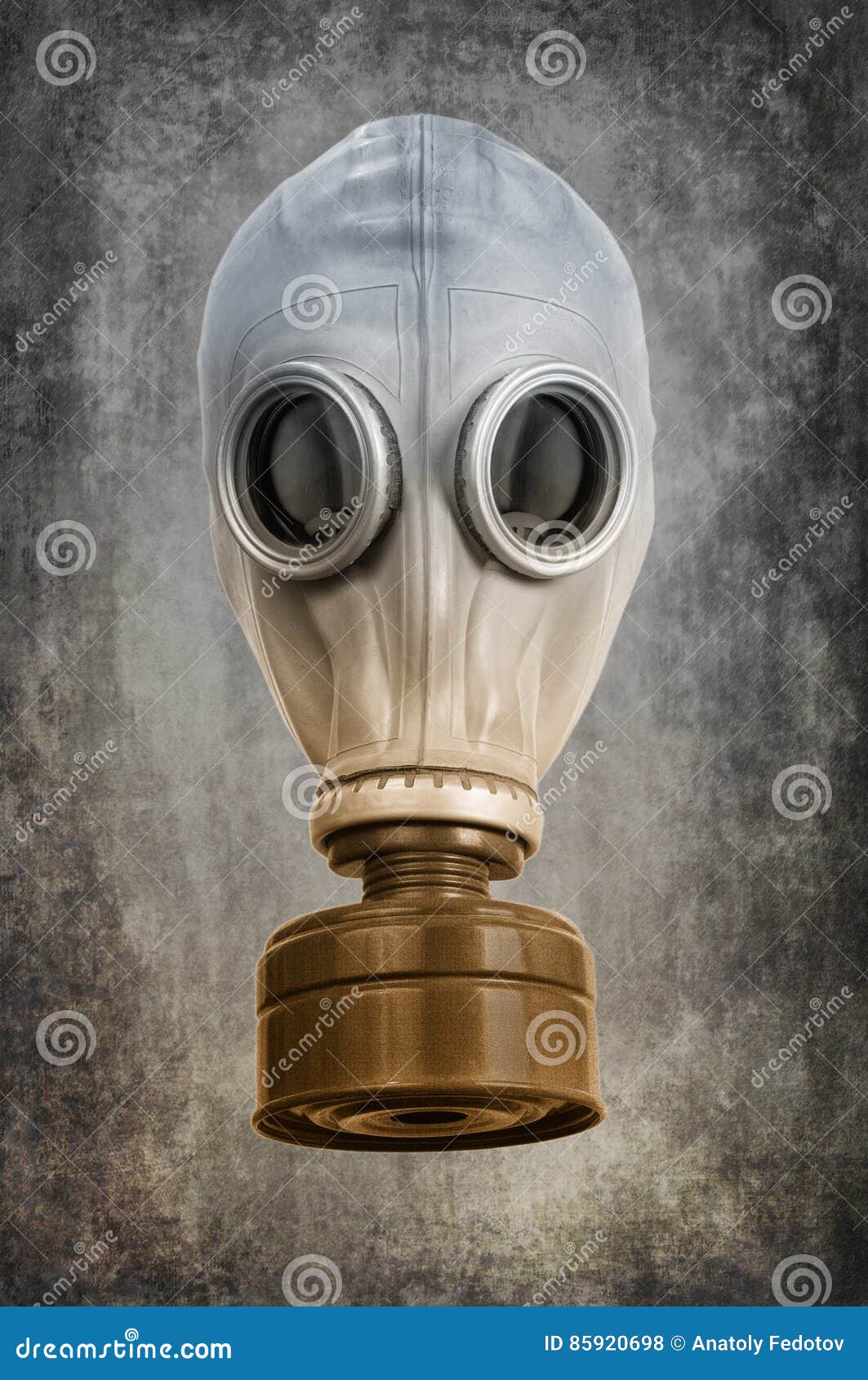 Gas Mask on the Ashen-gray Background Stock Photo - Image of mask ...