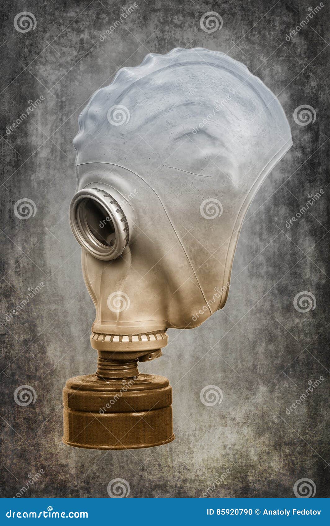 Gas Mask on the Ashen-gray Background Stock Photo - Image of chemical ...