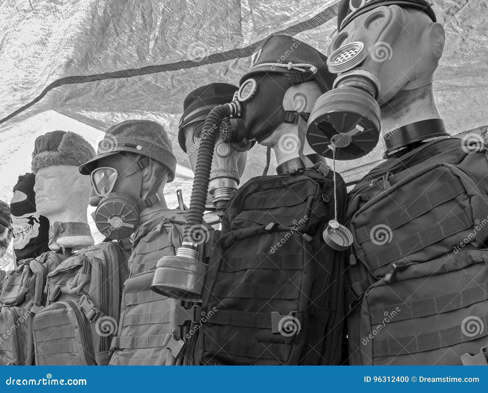 Gas mask collection stock photo. Image of mask, collection - 96312400