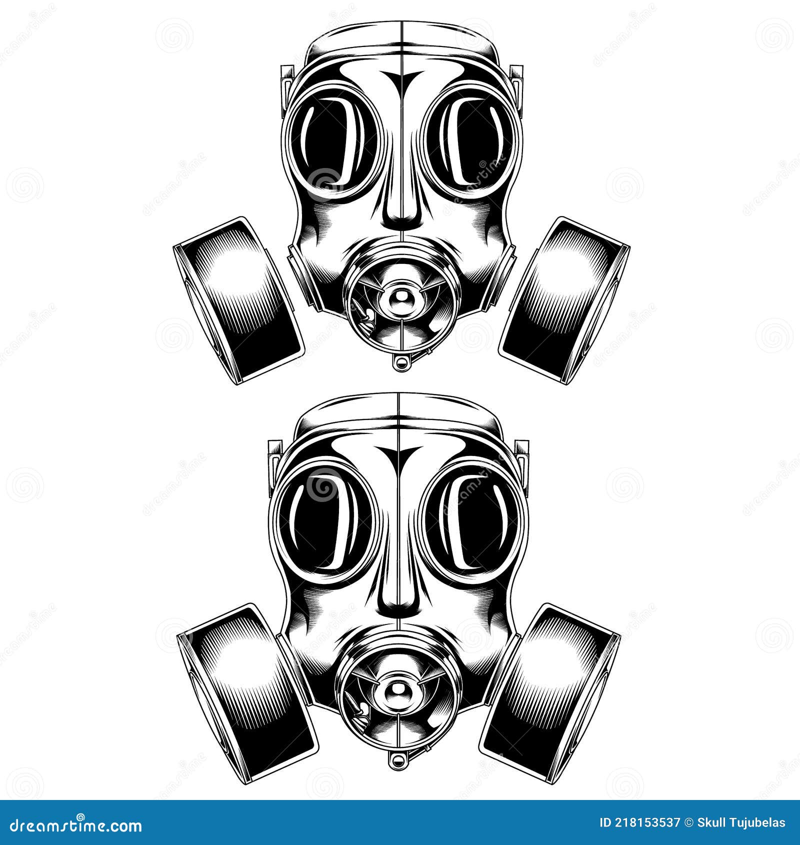 Gas mask stock vector. Illustration of line, isolated - 218153537
