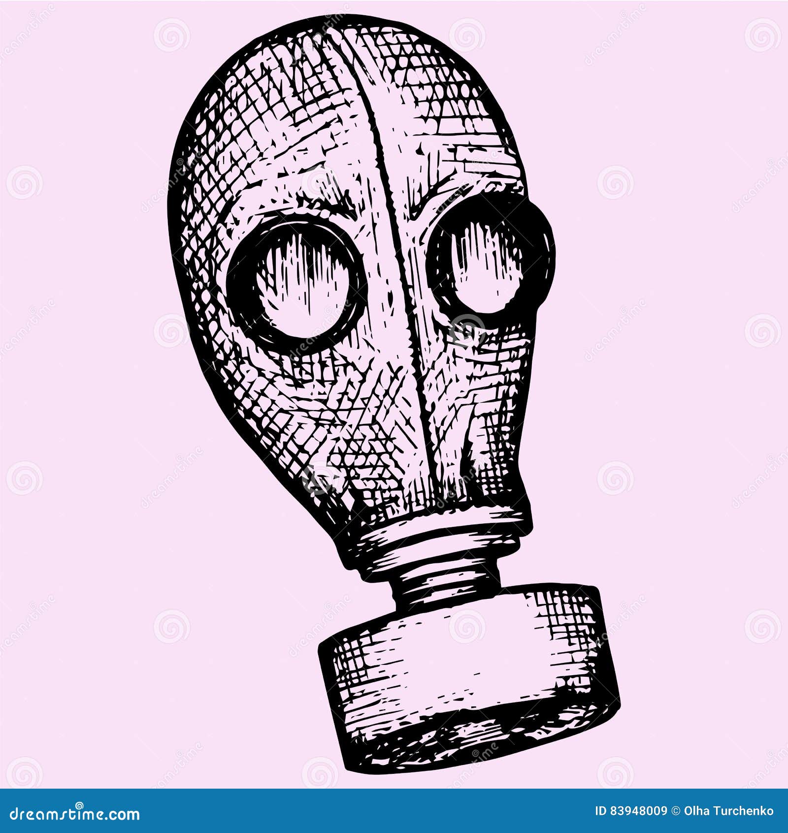 Gas mask stock vector. Illustration of protection, combat - 83948009