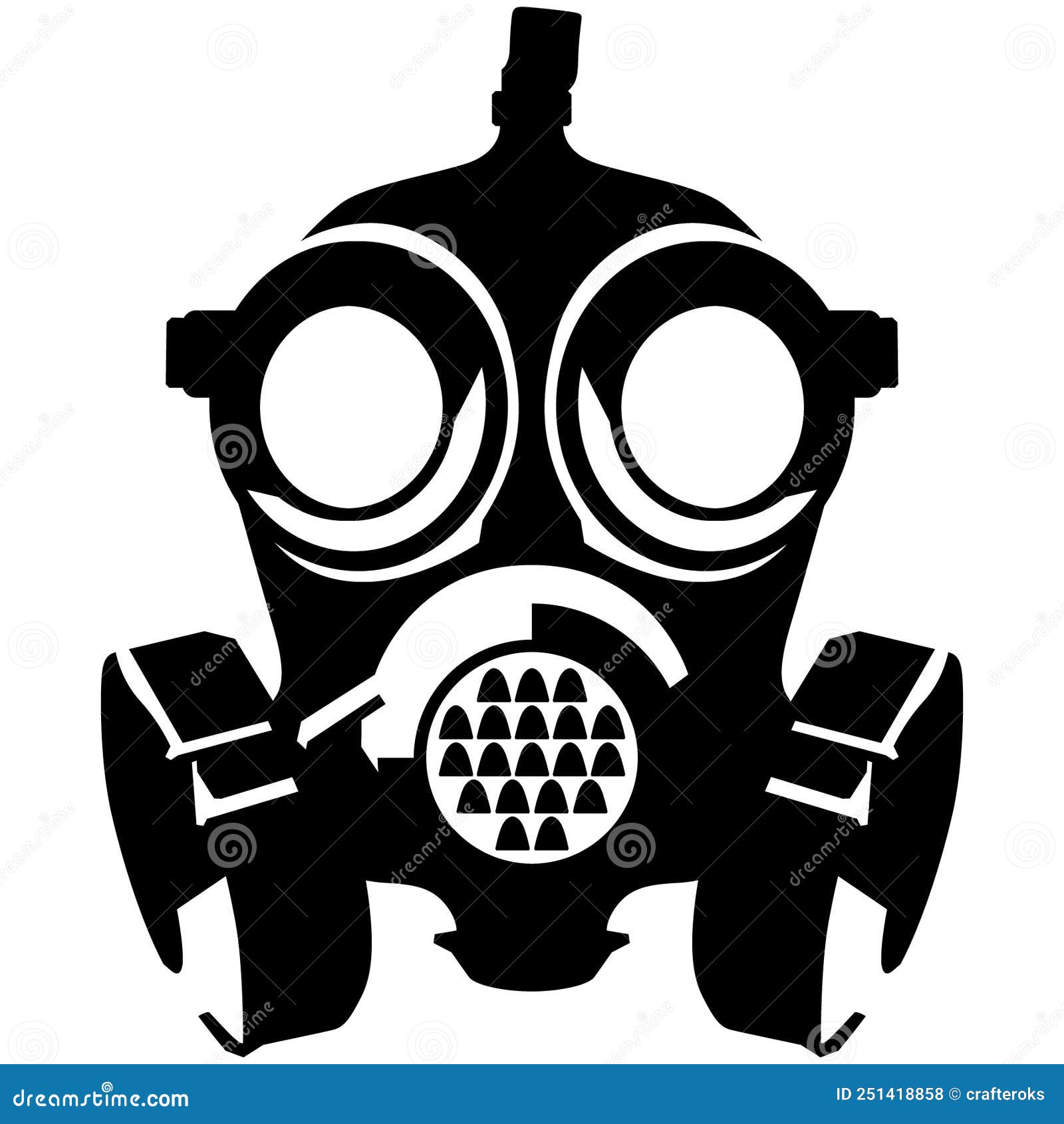 Gas mask EPS vector file stock vector. Illustration of download - 251418858