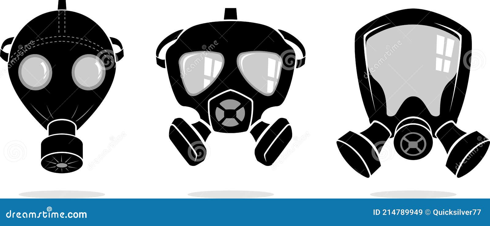 Gas Mask Evolution Set Illustration Stock Vector - Illustration of ...