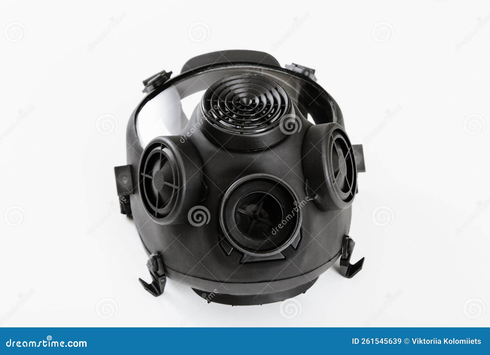 Gas Mask without Filter on White Background. Close-up View Stock Image ...
