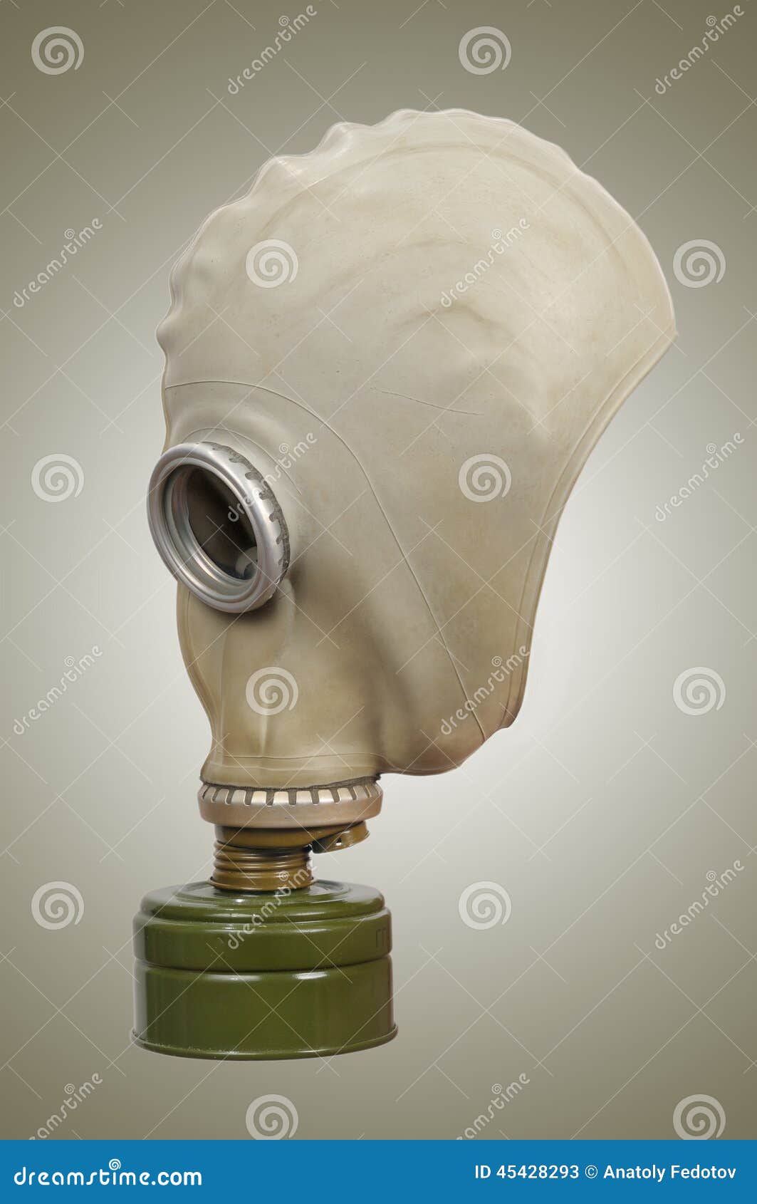 Gas Mask on a Gray Background Stock Image - Image of protective ...