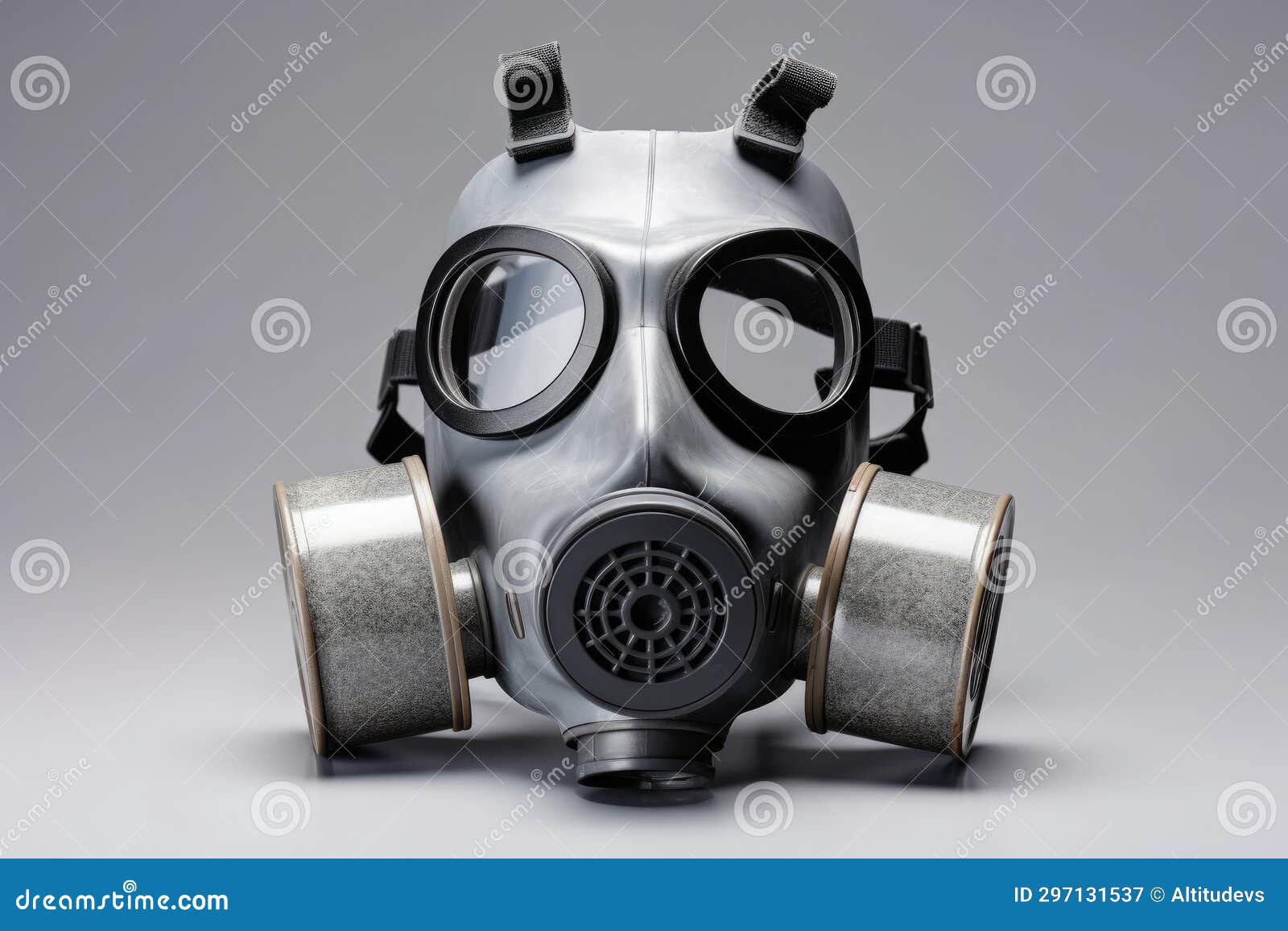 Gas Mask on Grey Background Stock Image - Image of hazardous, emergency ...