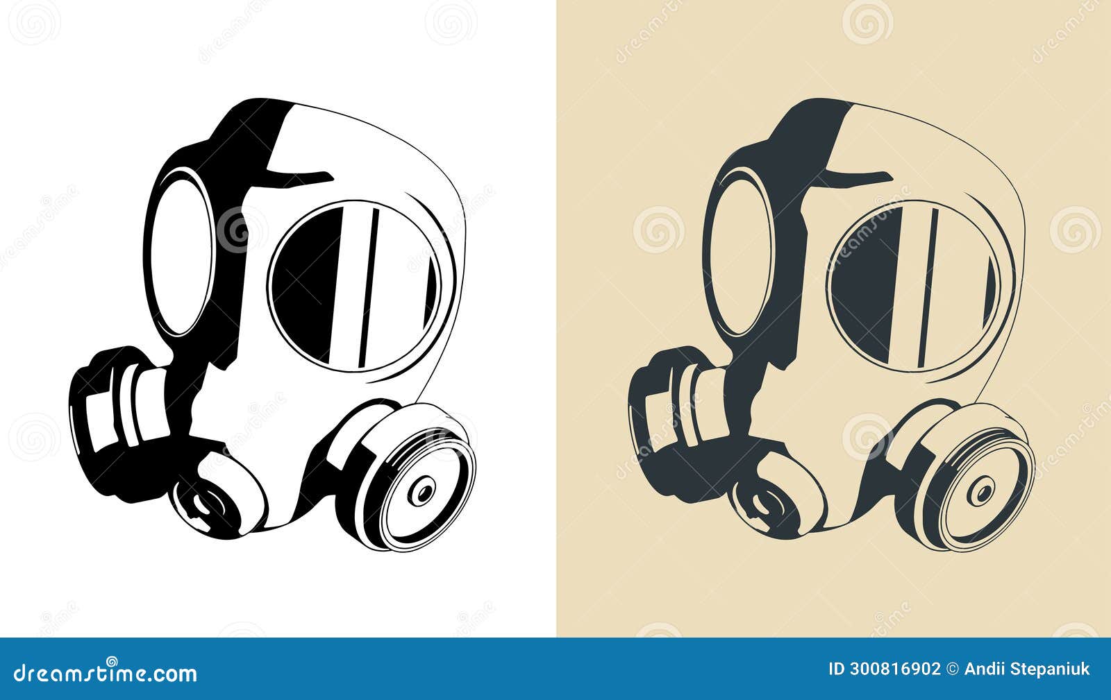 Gas mask illustration stock vector. Illustration of safety - 300816902