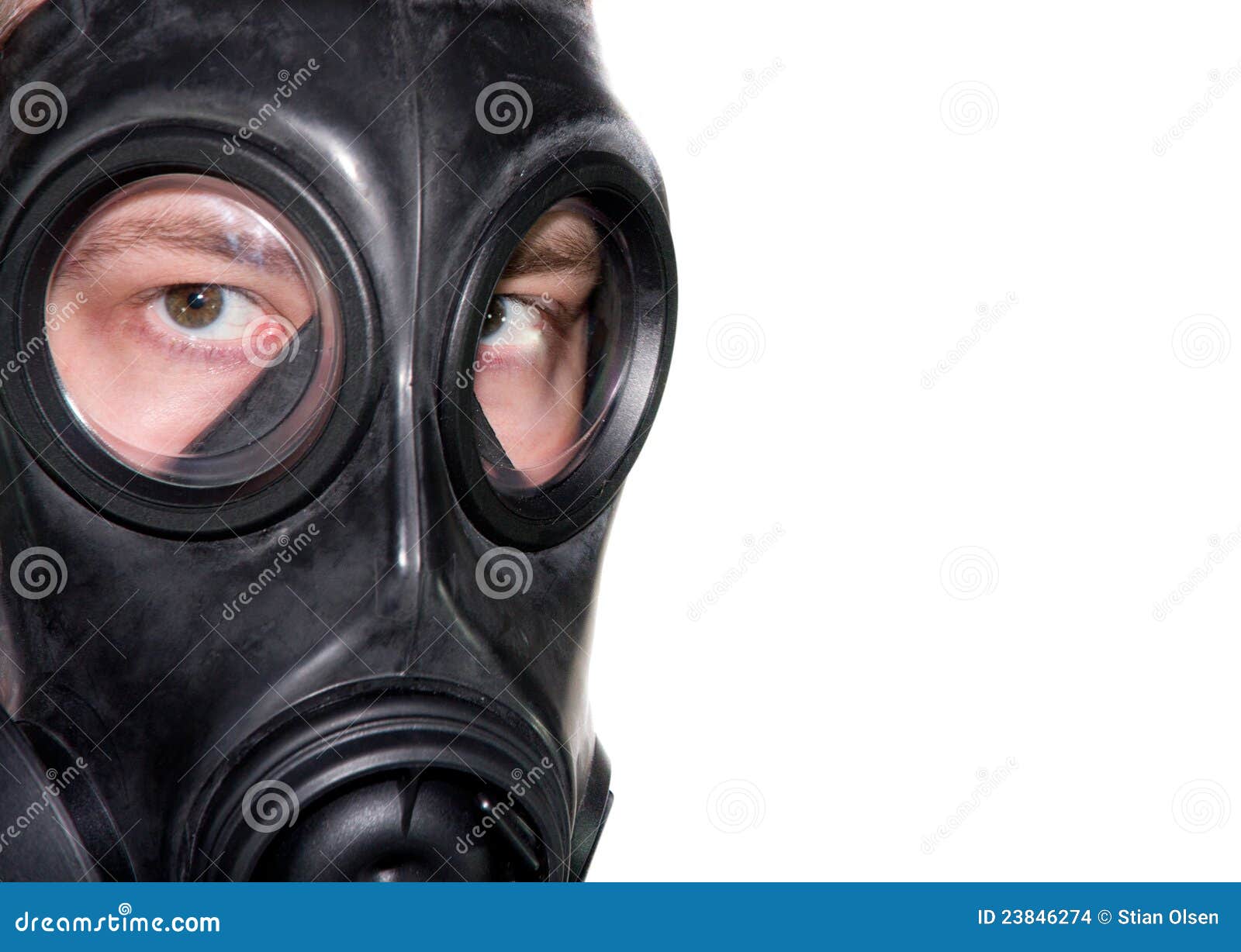 Gas mask man closeup stock photo. Image of conceptual - 23846274