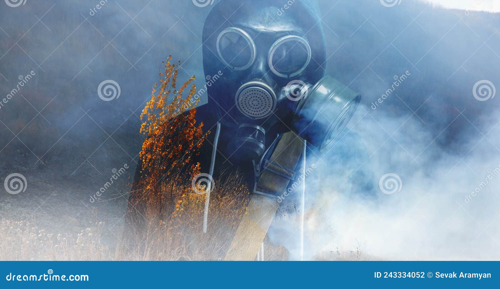Gas Mask Men and Forest Fire Stock Photo - Image of firemen, rescue ...