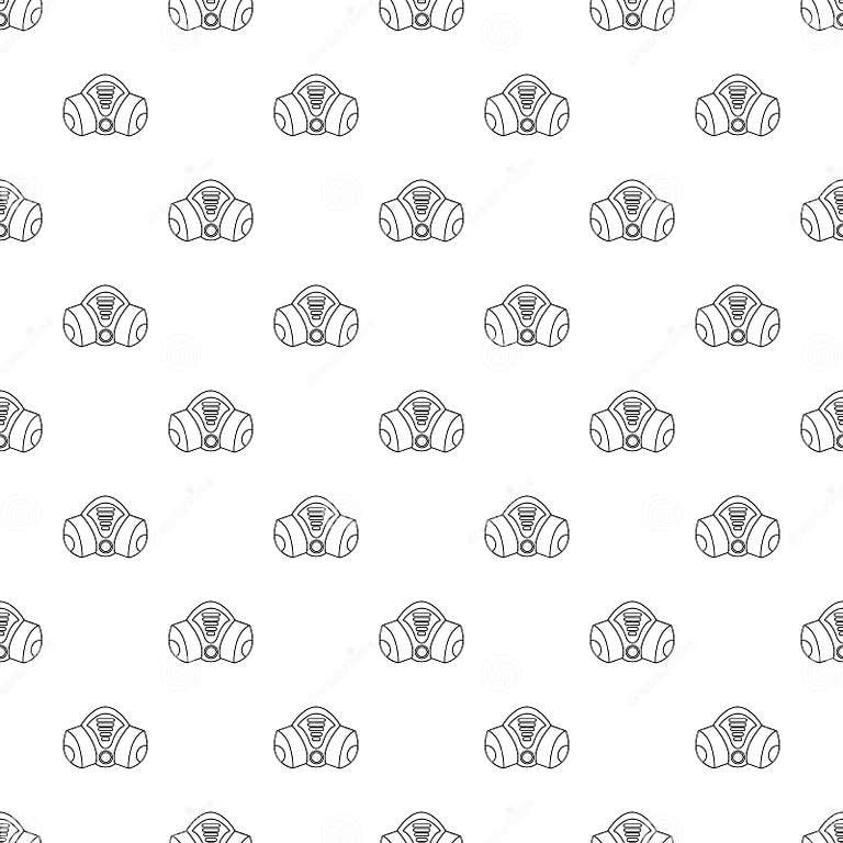 Gas Mask Pattern Vector Seamless Stock Vector - Illustration of hygiene ...