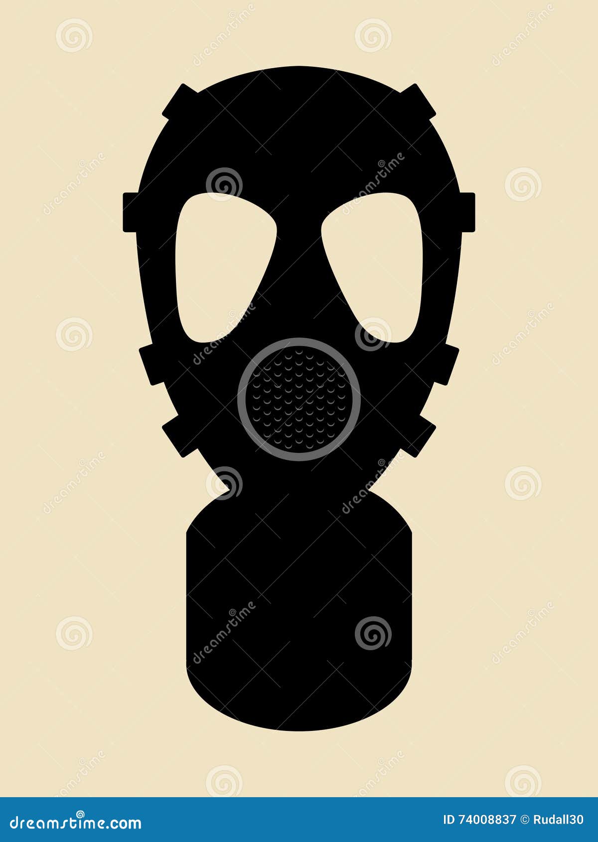 Gas Mask Pictogram stock vector. Illustration of terrorist - 74008837