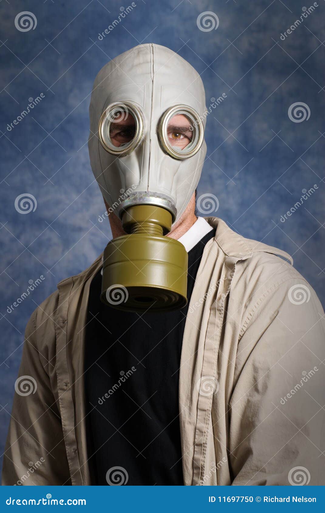 Gas Mask Portrait stock photo. Image of casual, radioactive - 11697750