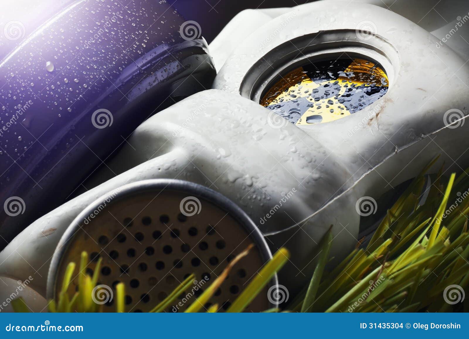 Gas Mask with Radiation Sign Stock Photo - Image of disaster, plant ...