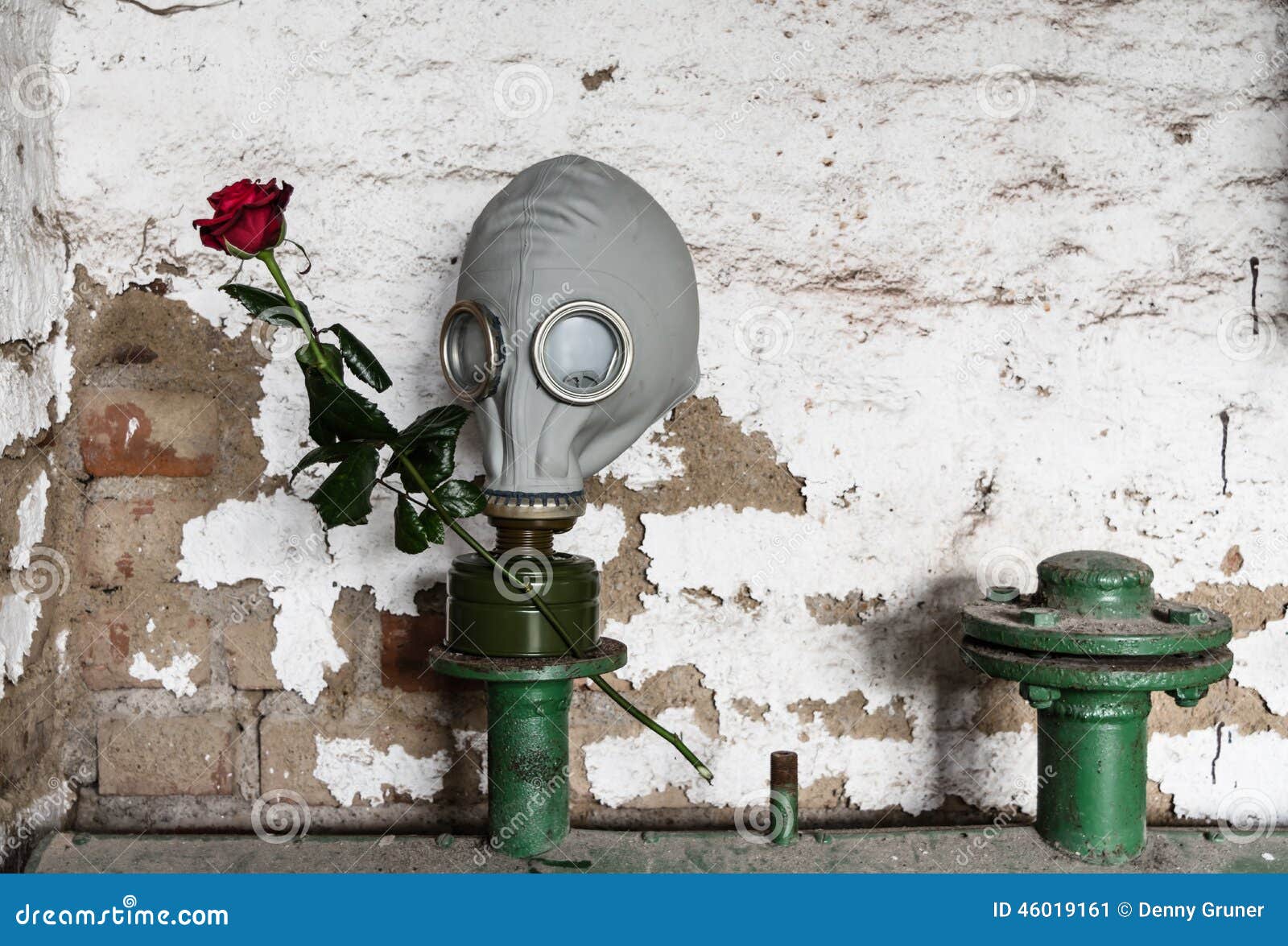 Gas Mask with Rose stock image. Image of mask, flower - 46019161