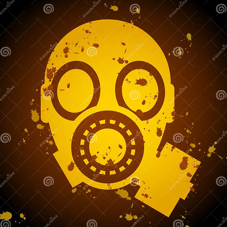 Gas mask sign stock vector. Illustration of helmet, fireman - 16607640