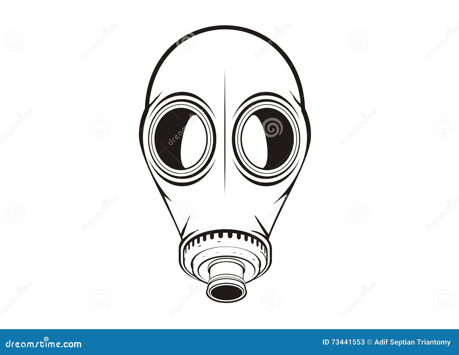 Gas Mask Simple Illustration Stock Vector - Illustration of glass ...