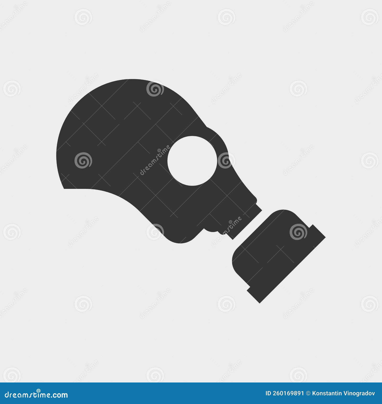 Gas Mask. Simple Vector Icon Stock Vector - Illustration of design, security: 260169891