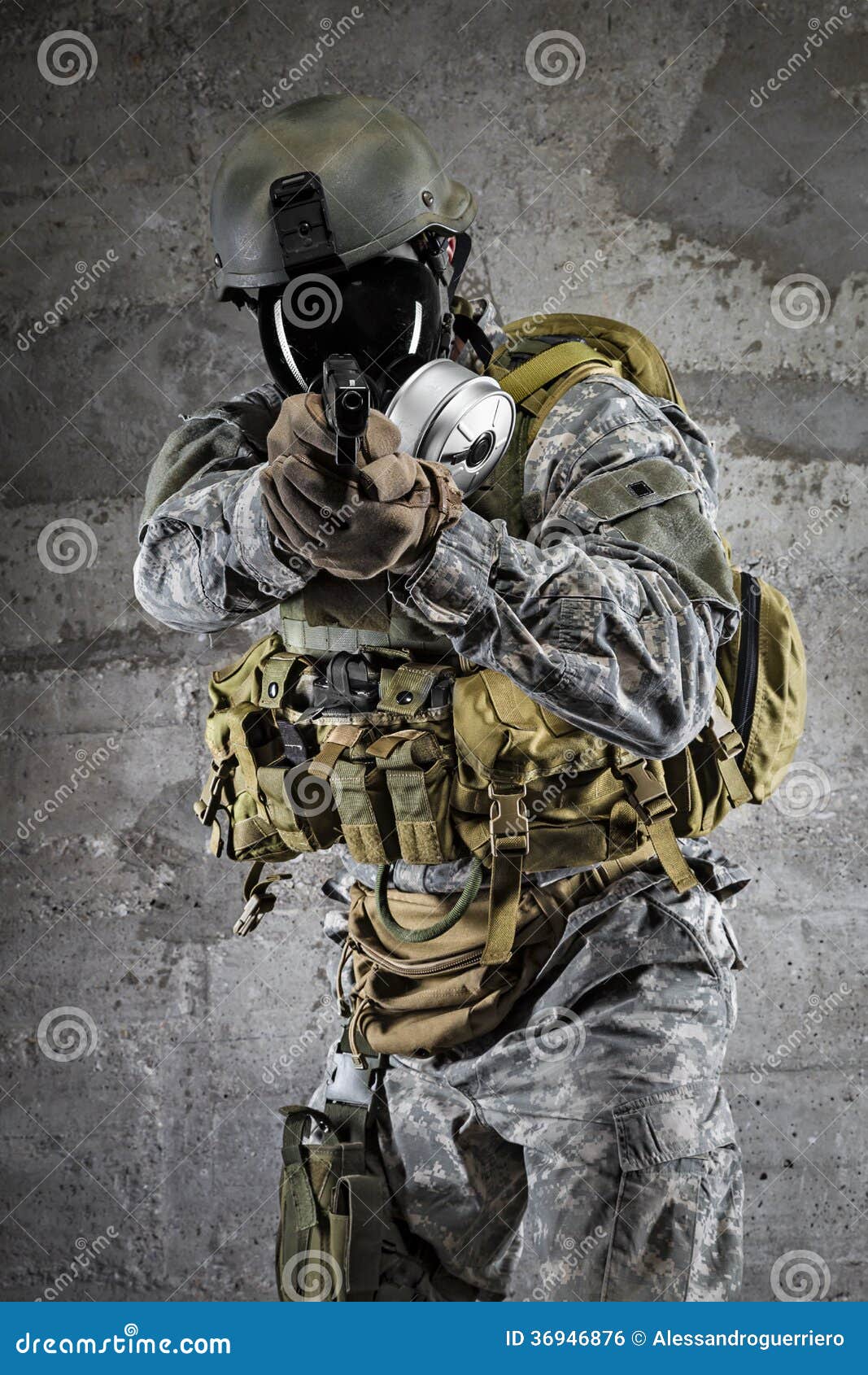 Gas Mask Soldier stock photo. Image of exercise, patrol - 36946876