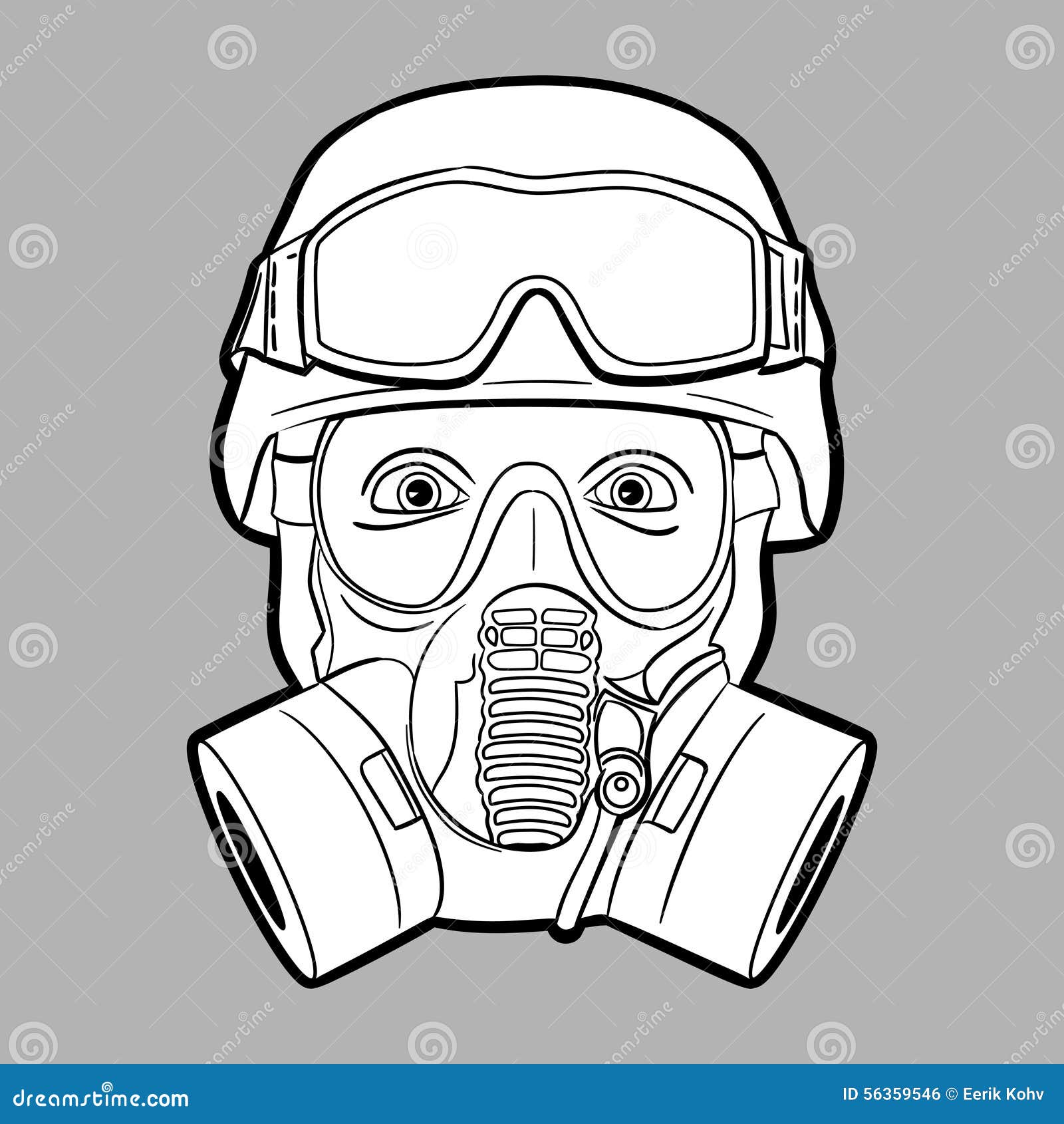 Jarhead Gas Mask Football Clipart
