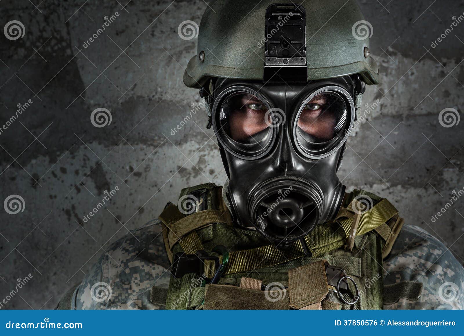 Gas Mask Soldier Stock Photography | CartoonDealer.com #37850576