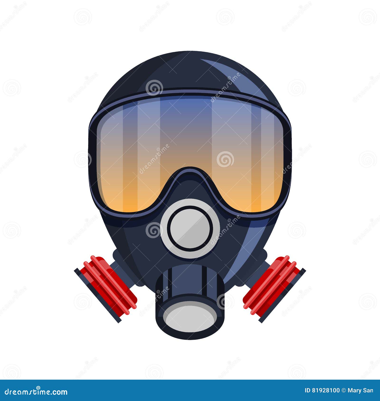 Gas Mask Stencil Isolated Over Stock Vector - Illustration of afraid ...