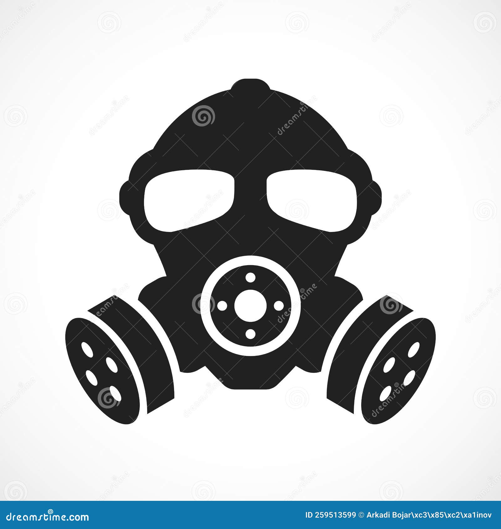 Gas mask vector icon stock vector. Illustration of apocalypse - 259513599