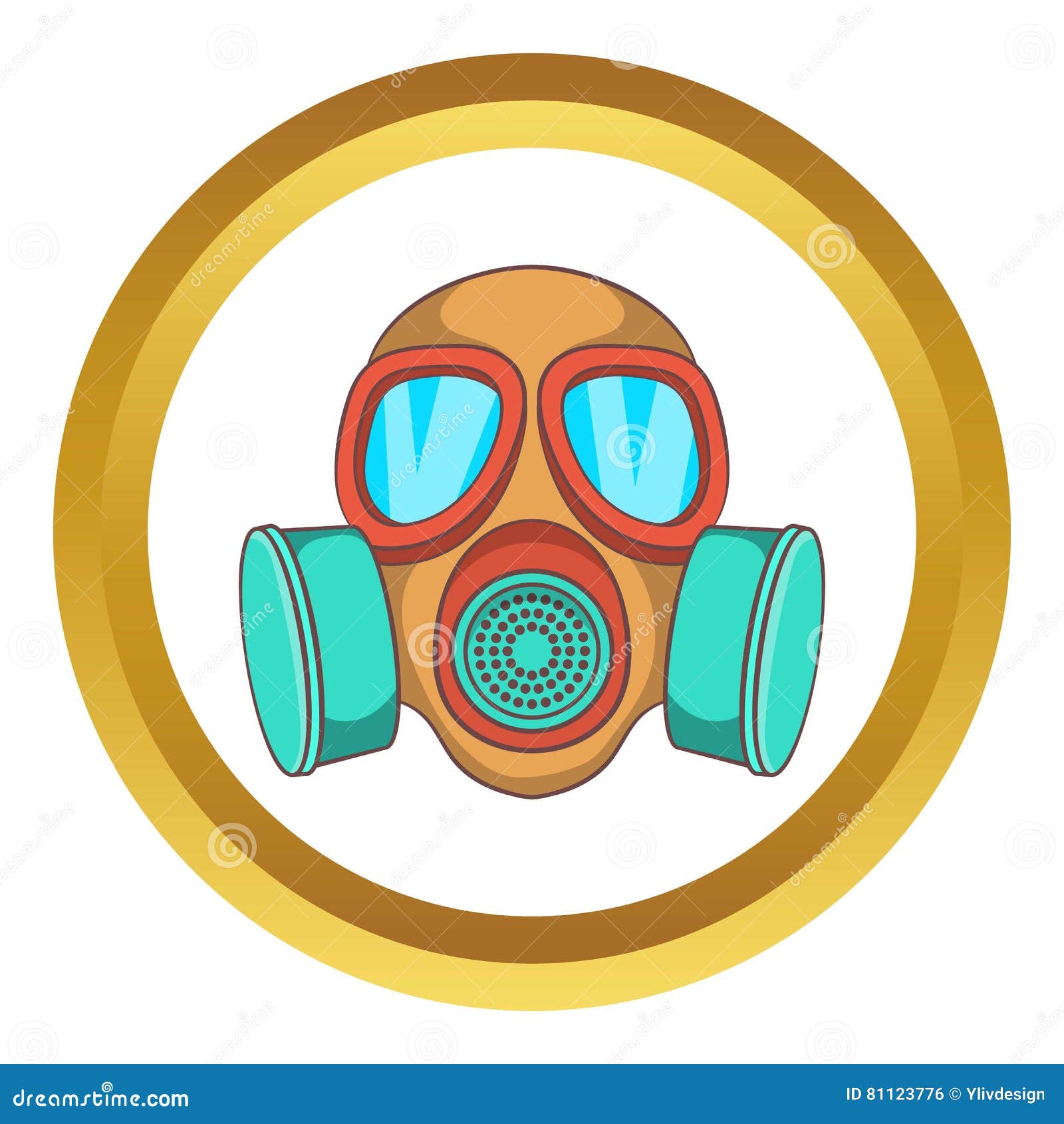 Gas mask vector icon stock vector. Illustration of poison - 81123776