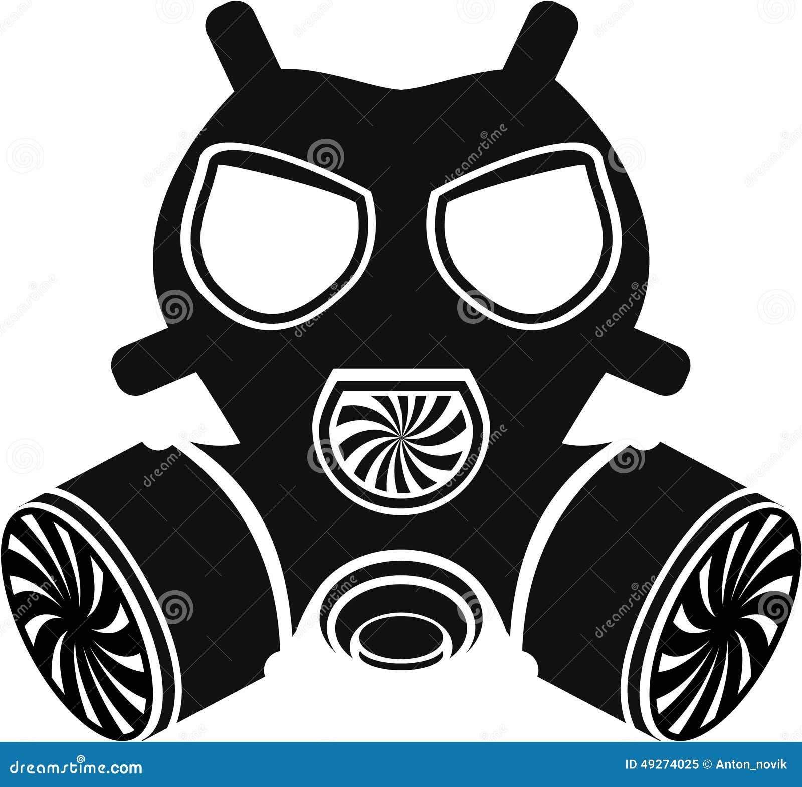 Gas mask vector stock vector. Illustration of clip, hazard - 49274025