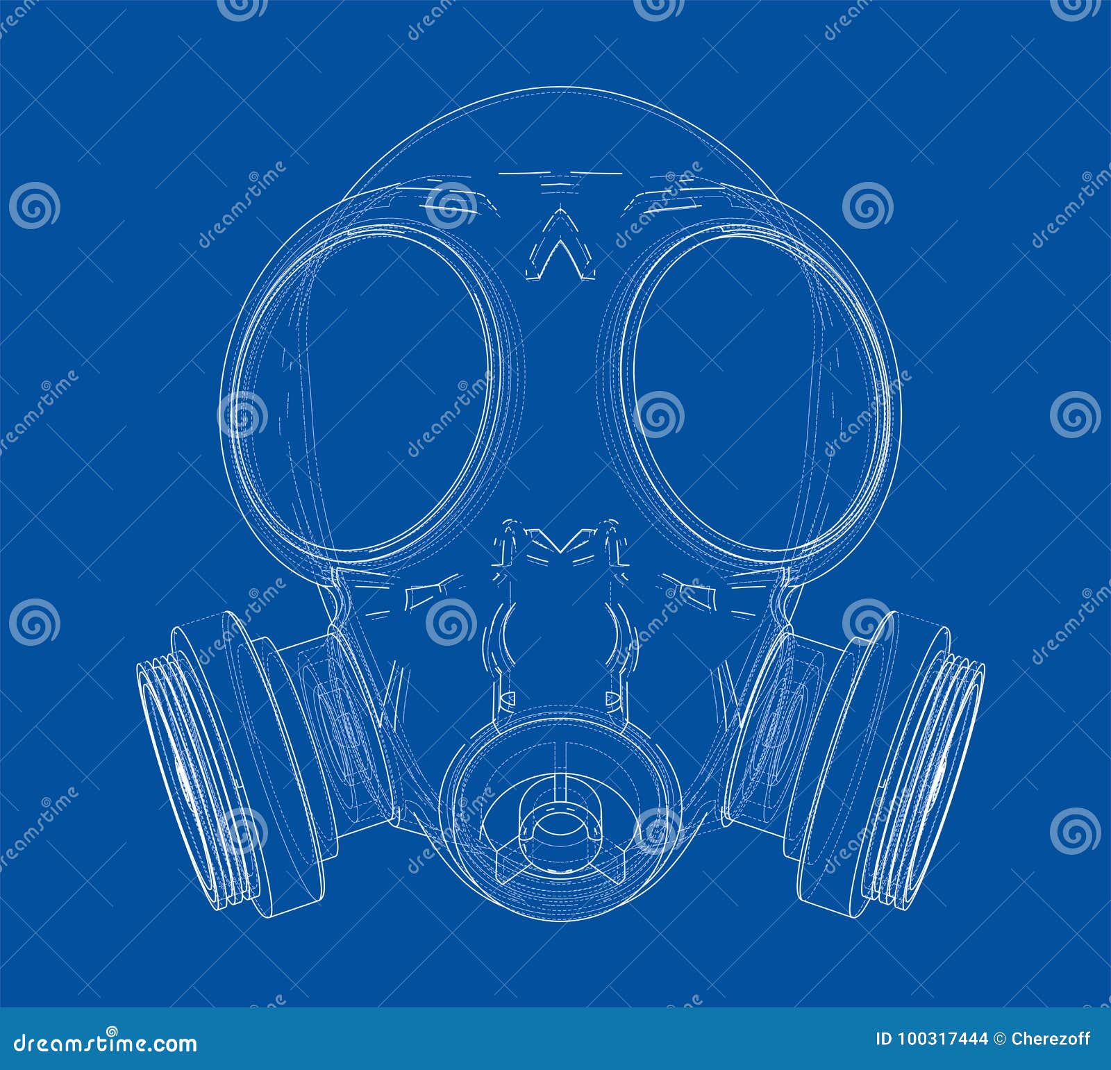 Gas mask. Vector stock vector. Illustration of concept - 100317444