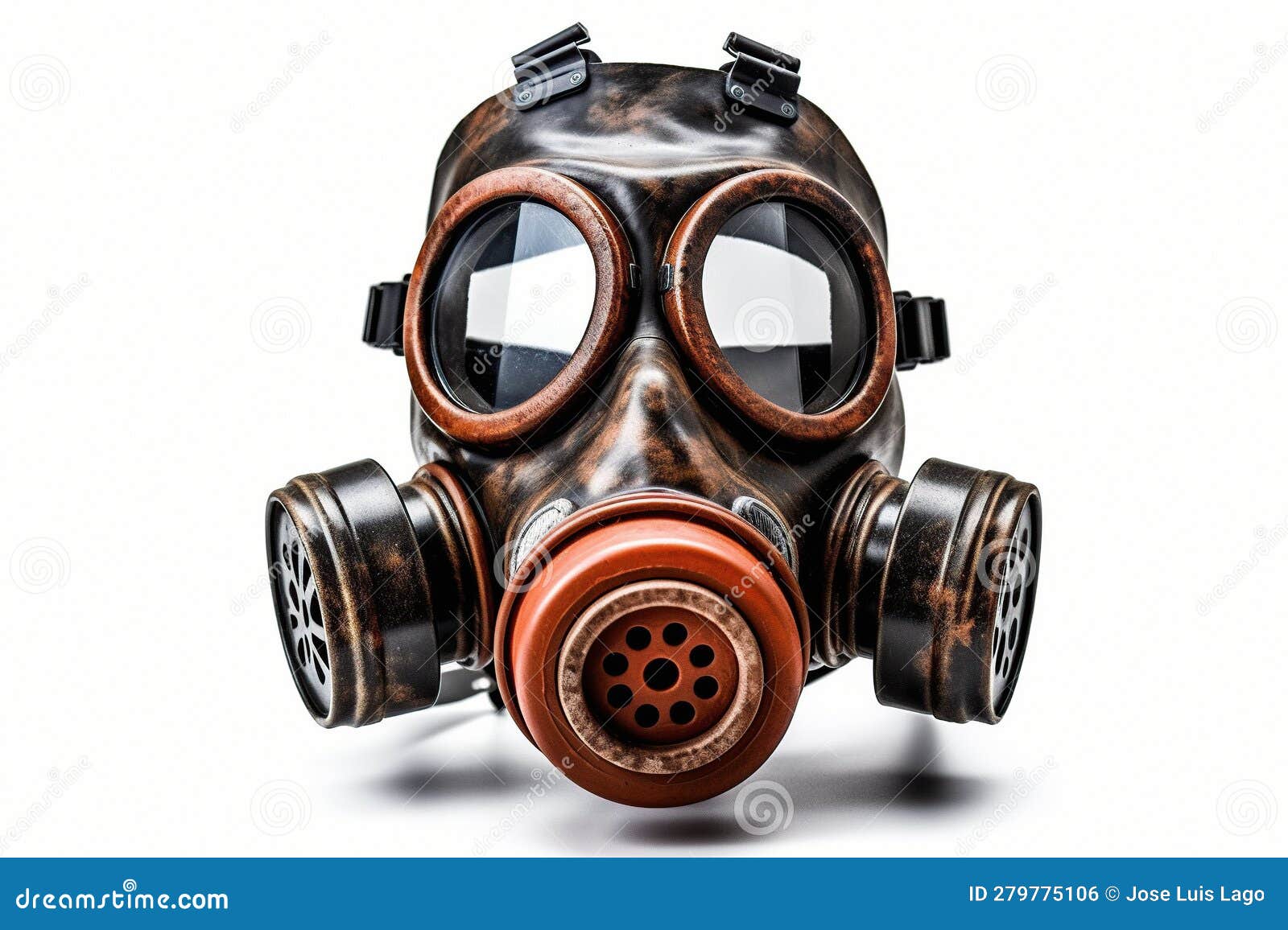 Gas Mask on White Background Stock Photo - Image of protection ...