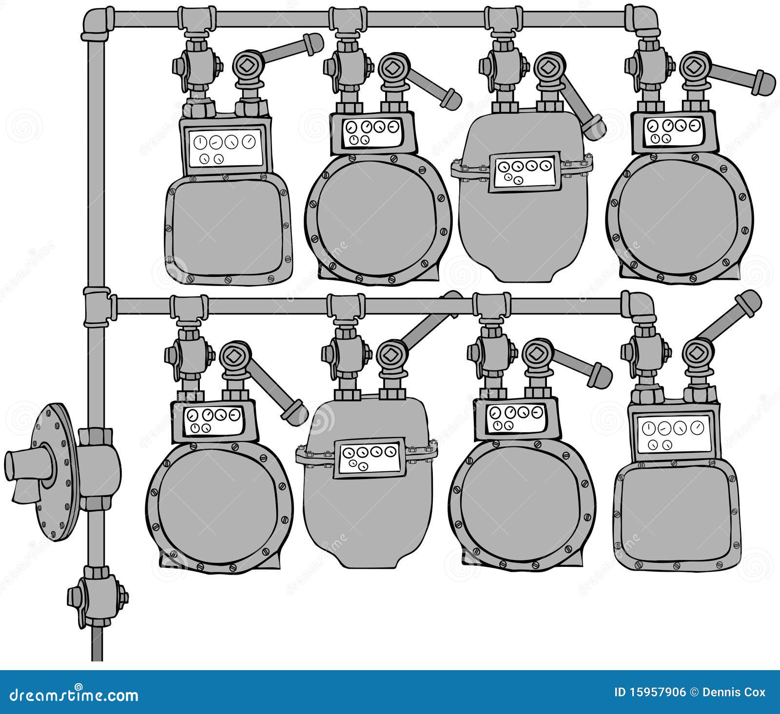 Gas Meter Header stock illustration. Illustration of utility - 15957906