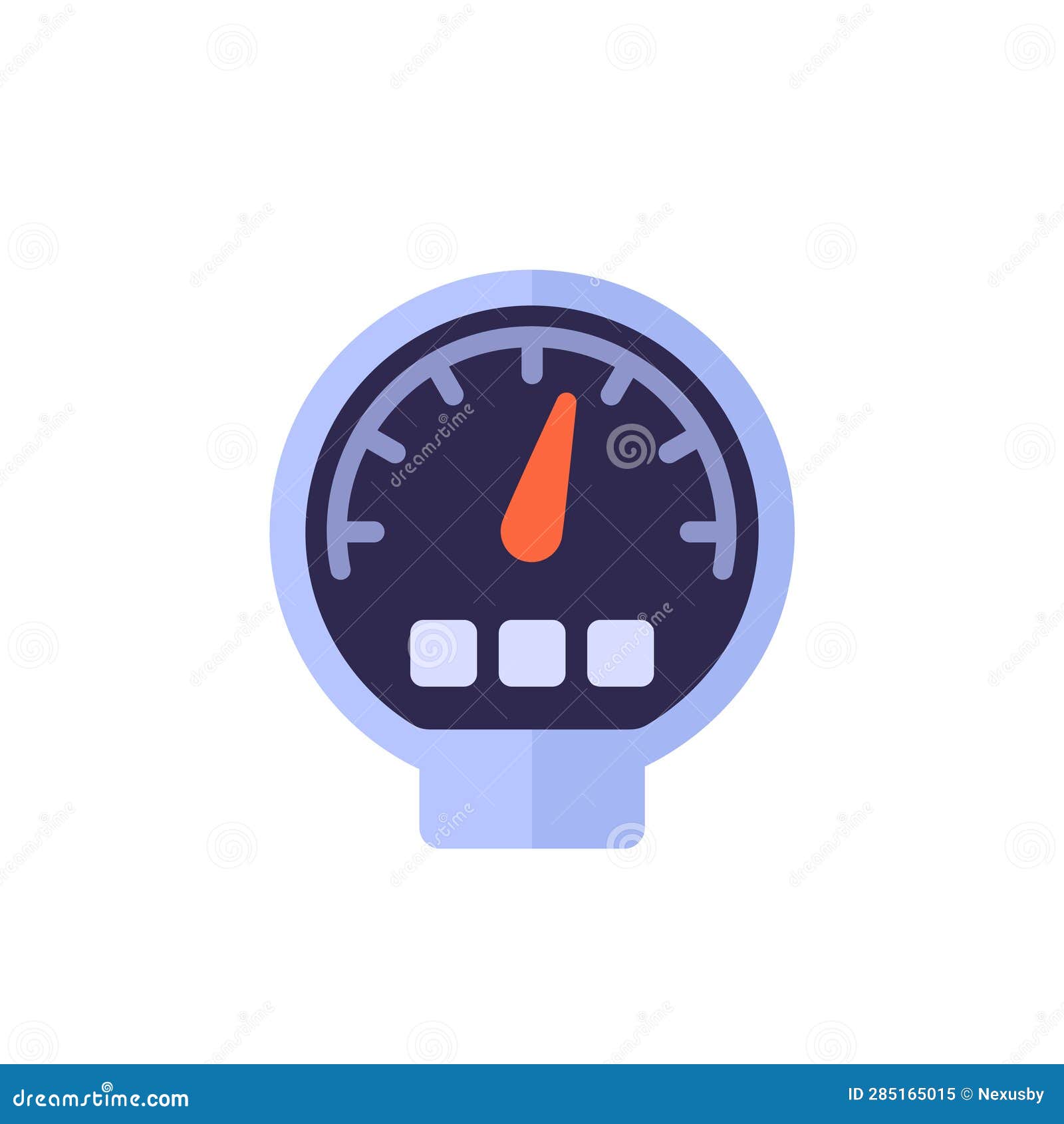 Gas Meter Icon on White, Flat Vector Stock Vector - Illustration of ...