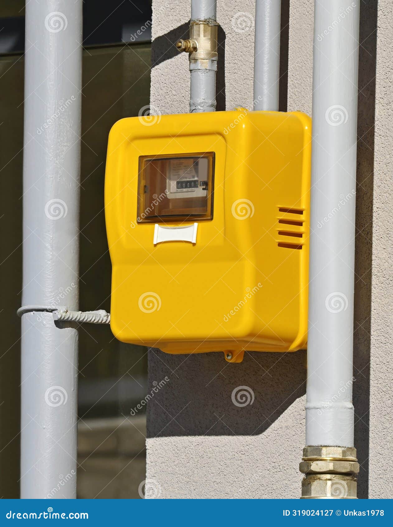 Gas meter on pipe stock image. Image of gasoline, distribution - 319024127