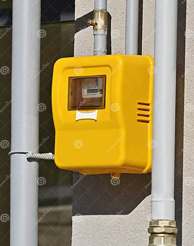 Gas meter on pipe stock image. Image of gasoline, distribution - 319024127