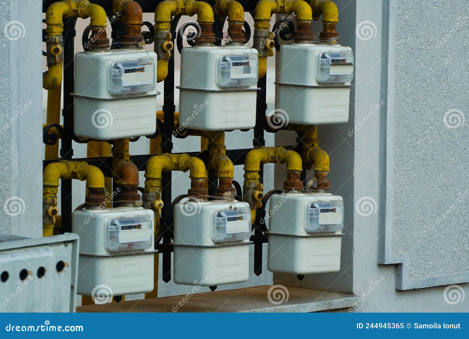 Gas Meters. Gas Meters in a Block of Flats. Gas Consumption Metering ...