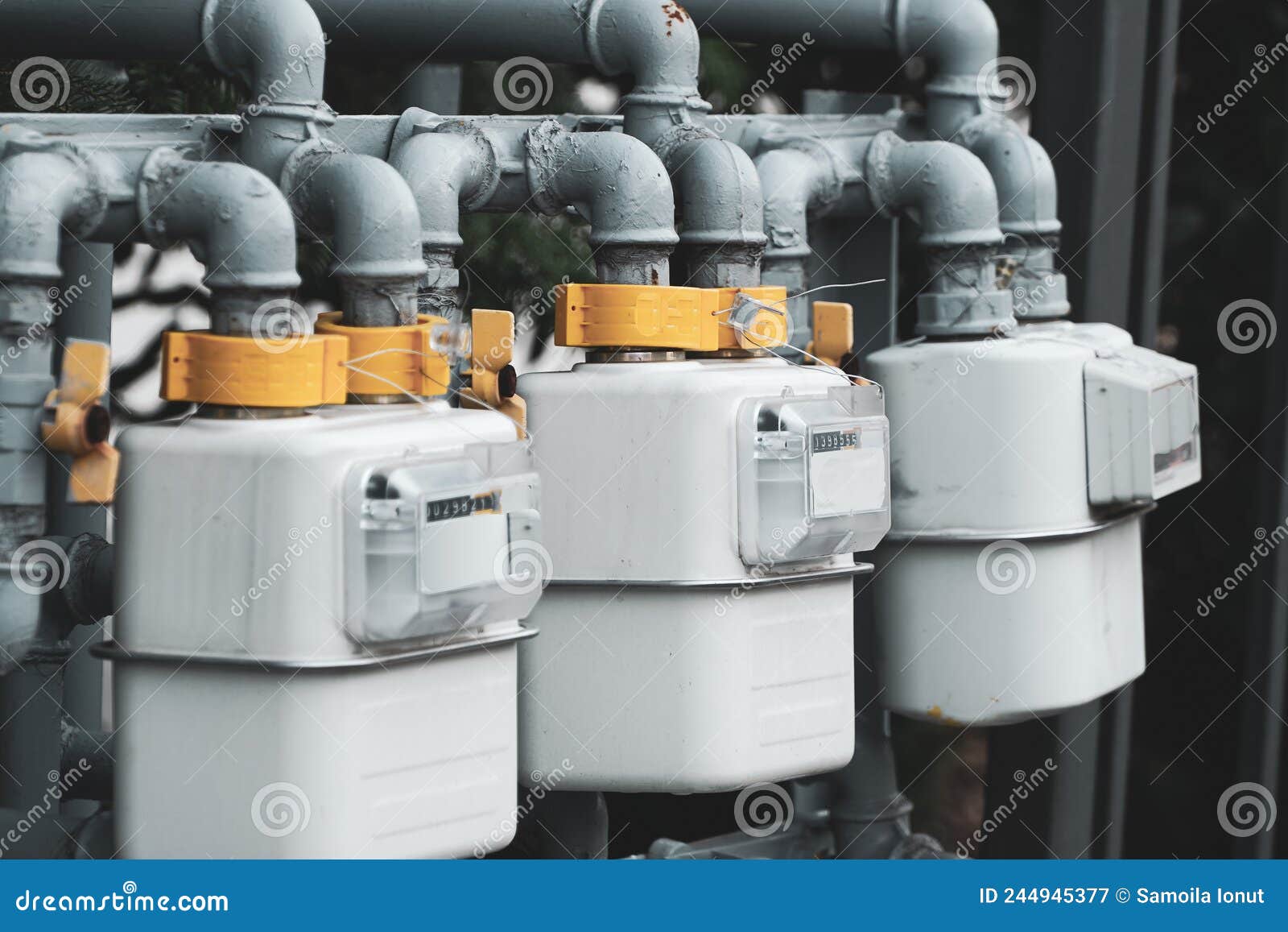 Gas Meters. Gas Meters in a Block of Flats. Gas Consumption Metering ...