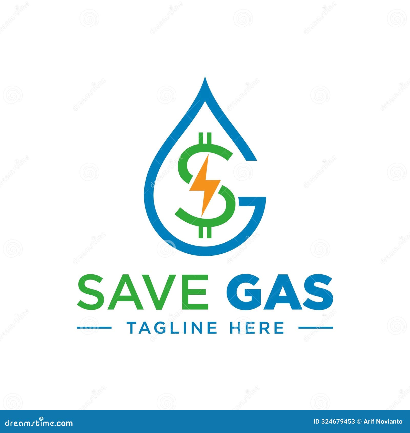 Gas Money Storage Outline Logo Stock Illustration - Illustration of ...