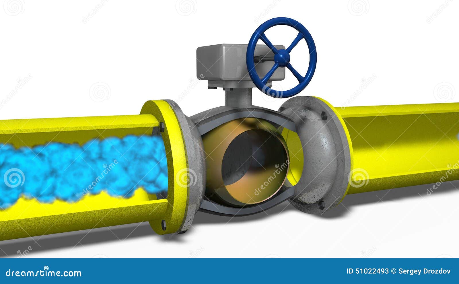 Gas Movement on a Gas Pipeline Stock Illustration - Illustration of ...