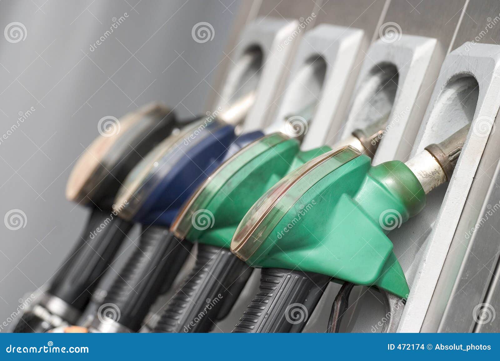Gas nozzles close-up stock photo. Image of barrel, gasoline - 472174