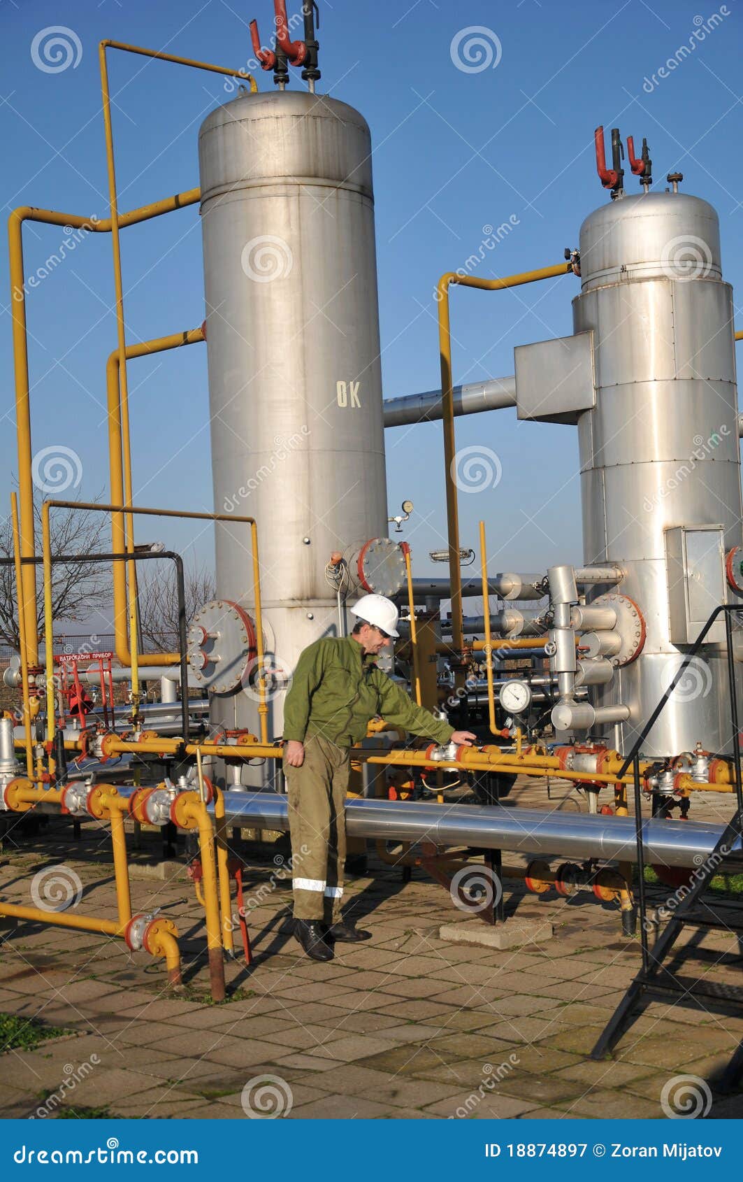 Gas operator stock image. Image of economy, production - 18874897