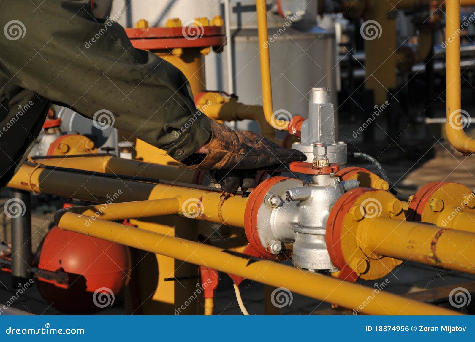 Gas operator stock photo. Image of industry, person, pipeline - 18874956